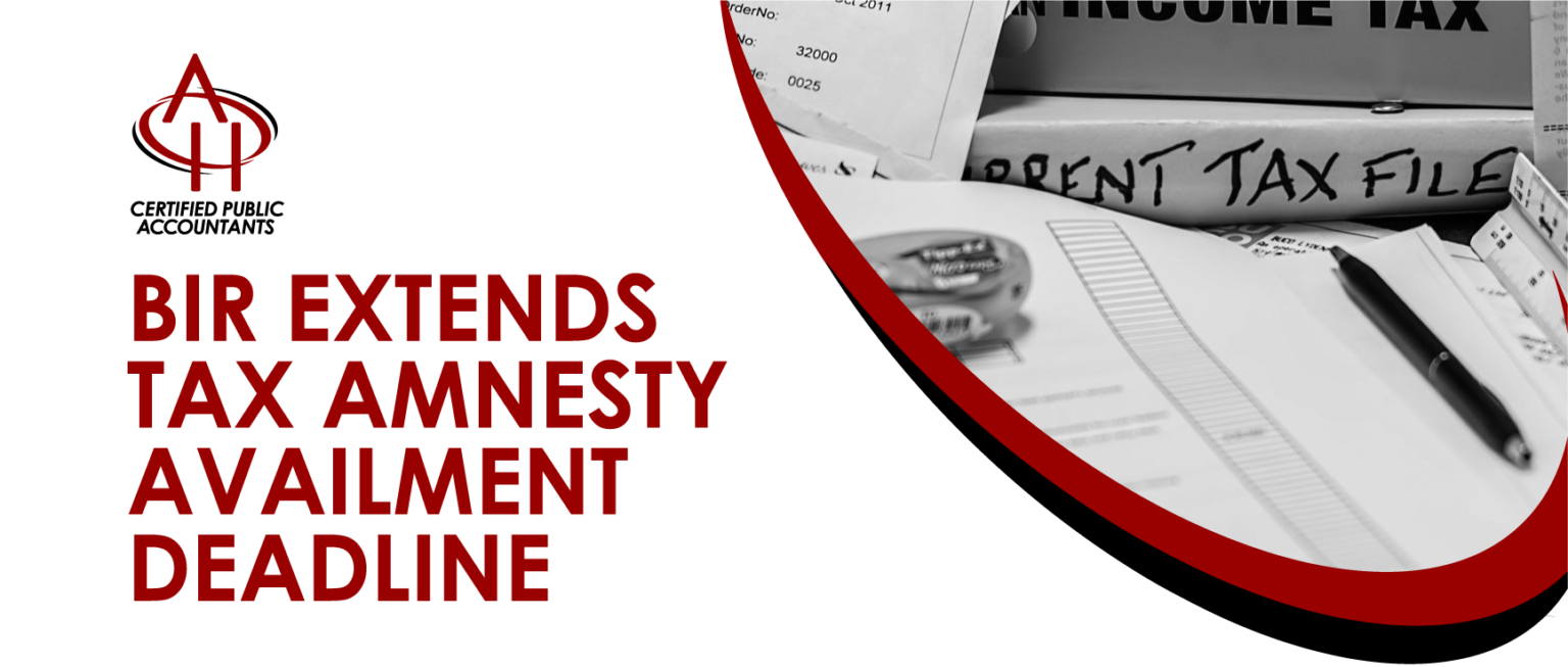 BIR extends the Tax Amnesty Availment Deadline to May 23, 2020
