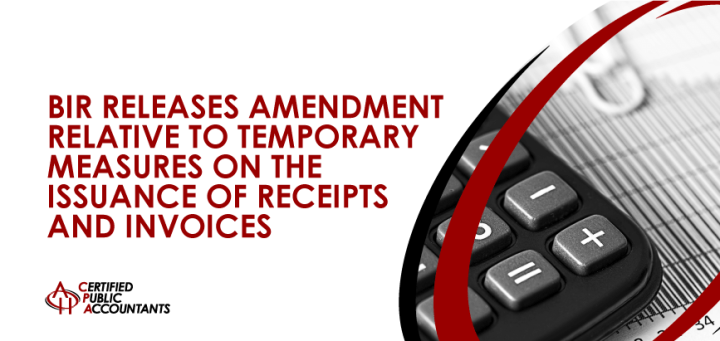 BIR Releases Amendment Relative to Issuance of Receipts and Invoices