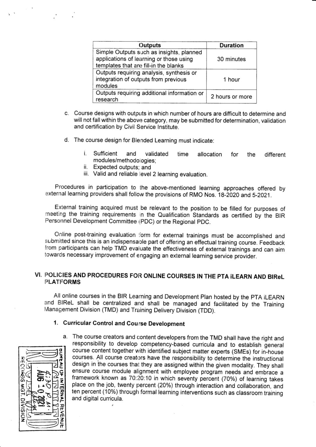 Bureau of Internal Revenue (BIR) BIR RMO No. 23-2021
