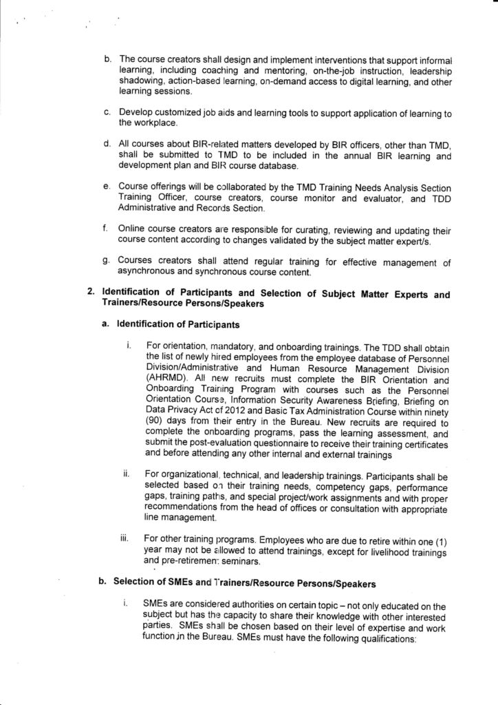 Bureau of Internal Revenue (BIR) BIR RMO No. 23-2021