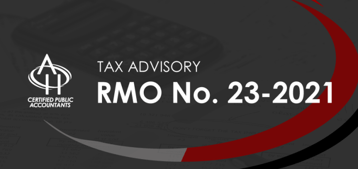 Bureau of Internal Revenue (BIR) BIR RMO No. 23-2021
