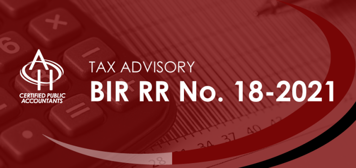 Bureau of Internal Revenue (BIR) RR No. 18-2021