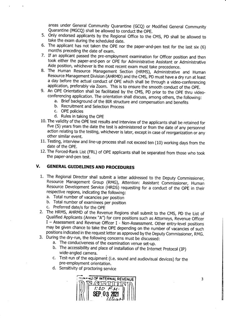 Bureau of Internal Revenue (BIR) RMO No. 25-2021